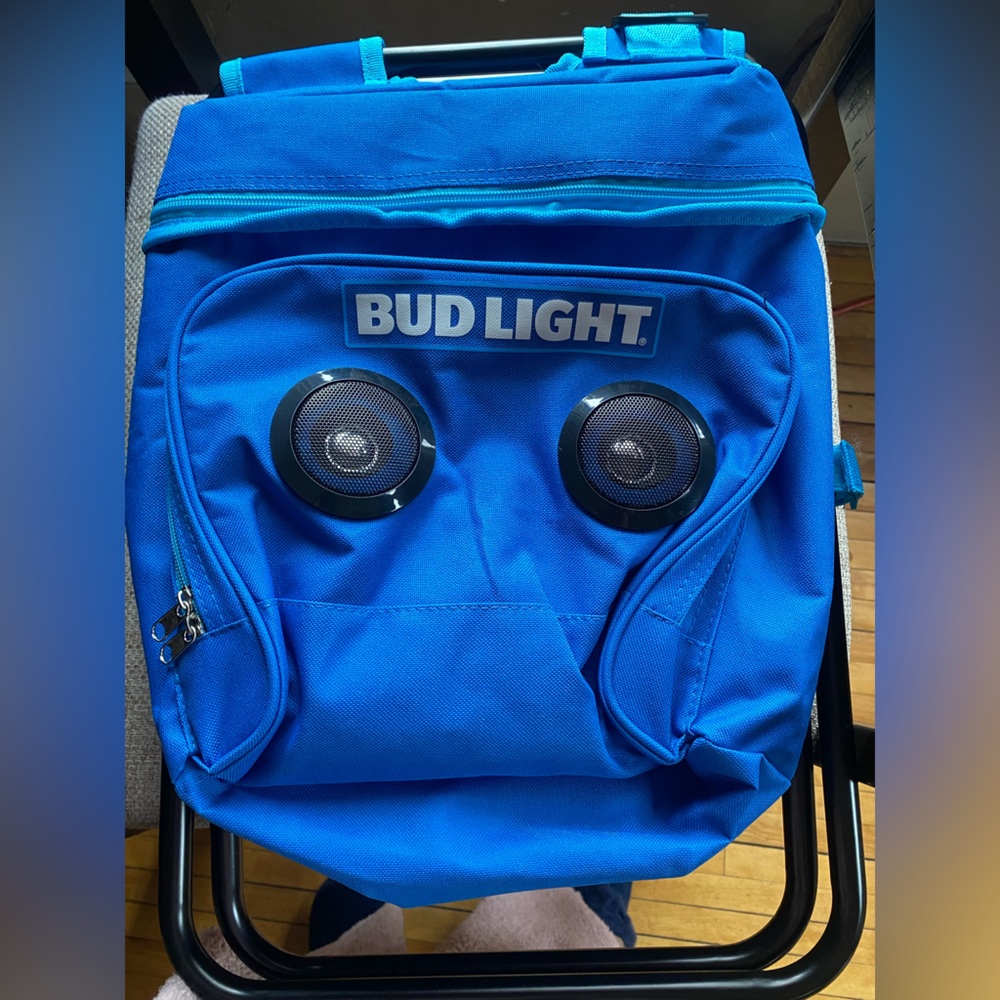 Bud Light Folding Chair Cooler Speaker Combo - Gem